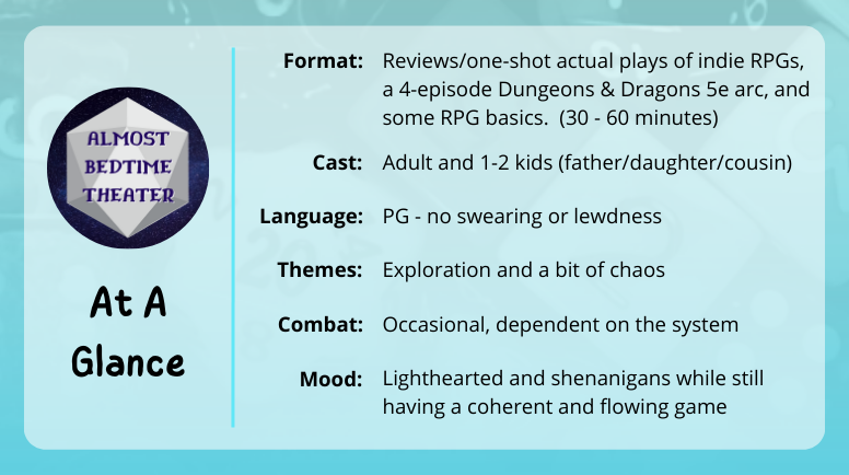 Review of Almost Bedtime Theater TTRPG podcast! – TTRPGkids